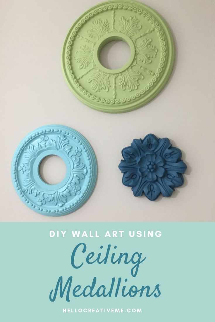 DIY Ceiling Medallion Wall Art - Hello Creative Me