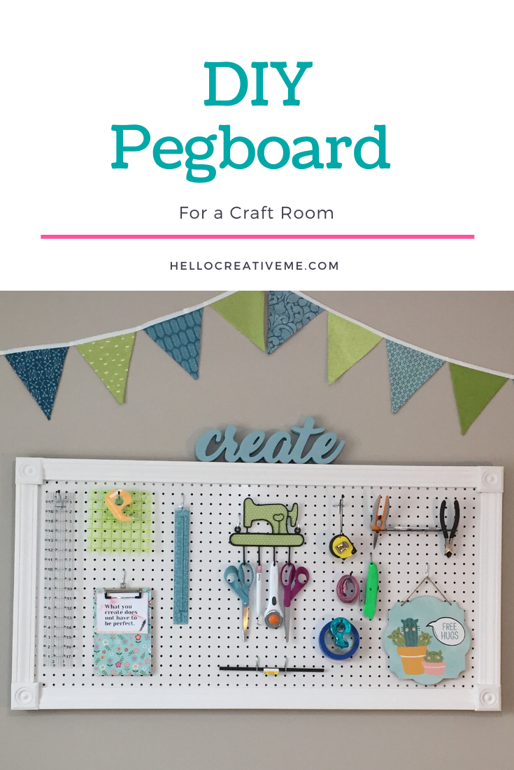 DIY Framed Pegboard for a Craft Room - Hello Creative Me