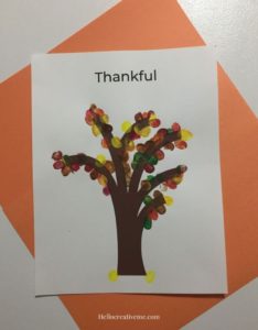 Create a Thankful Fingerprint Tree - Hello Creative Me