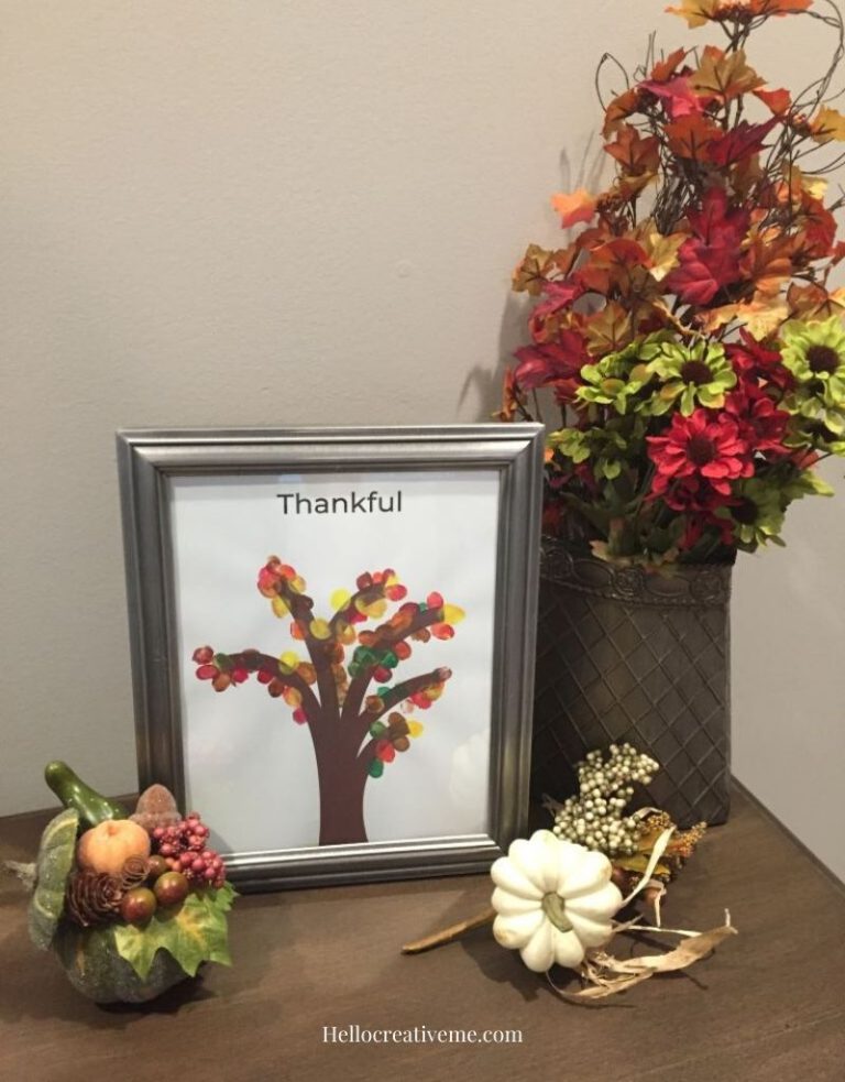Create a Thankful Fingerprint Tree - Hello Creative Me